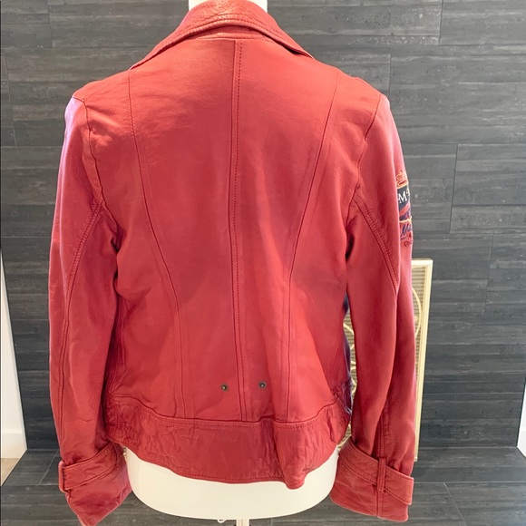 La Martina | Jackets & Coats | La Martina Red Leather Jacket | Poshmark
